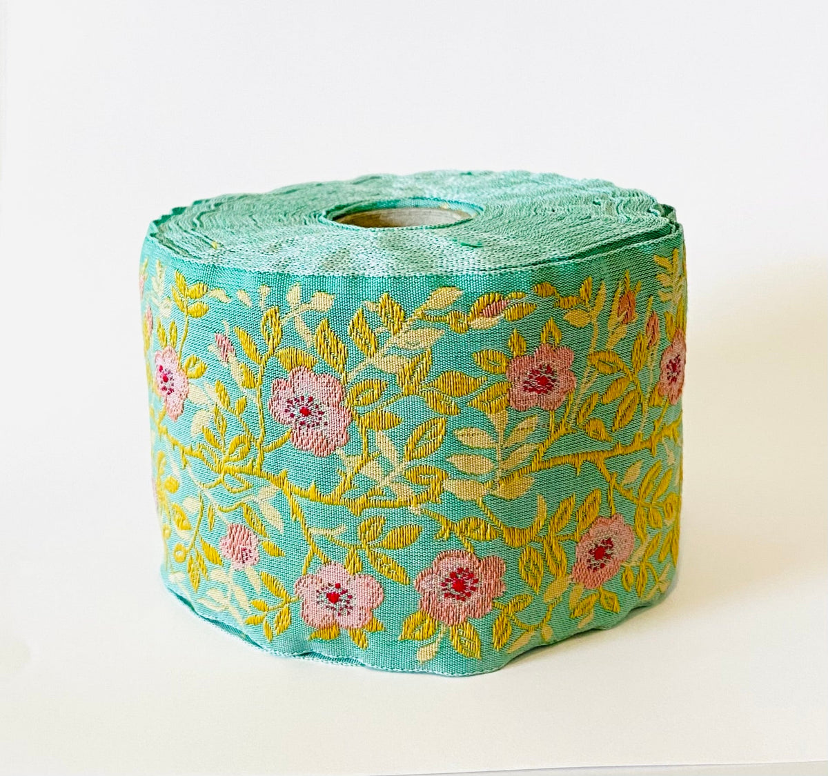 Kafka Ribbon - Hedge Rose Teal Pink – Intrepid Thread