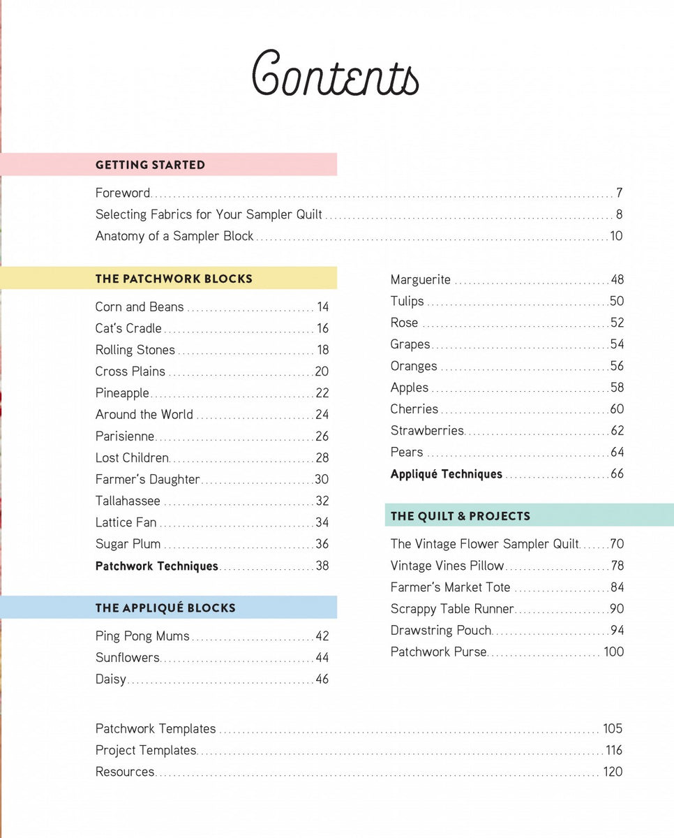 Vintage Flower Sampler Book – Intrepid Thread